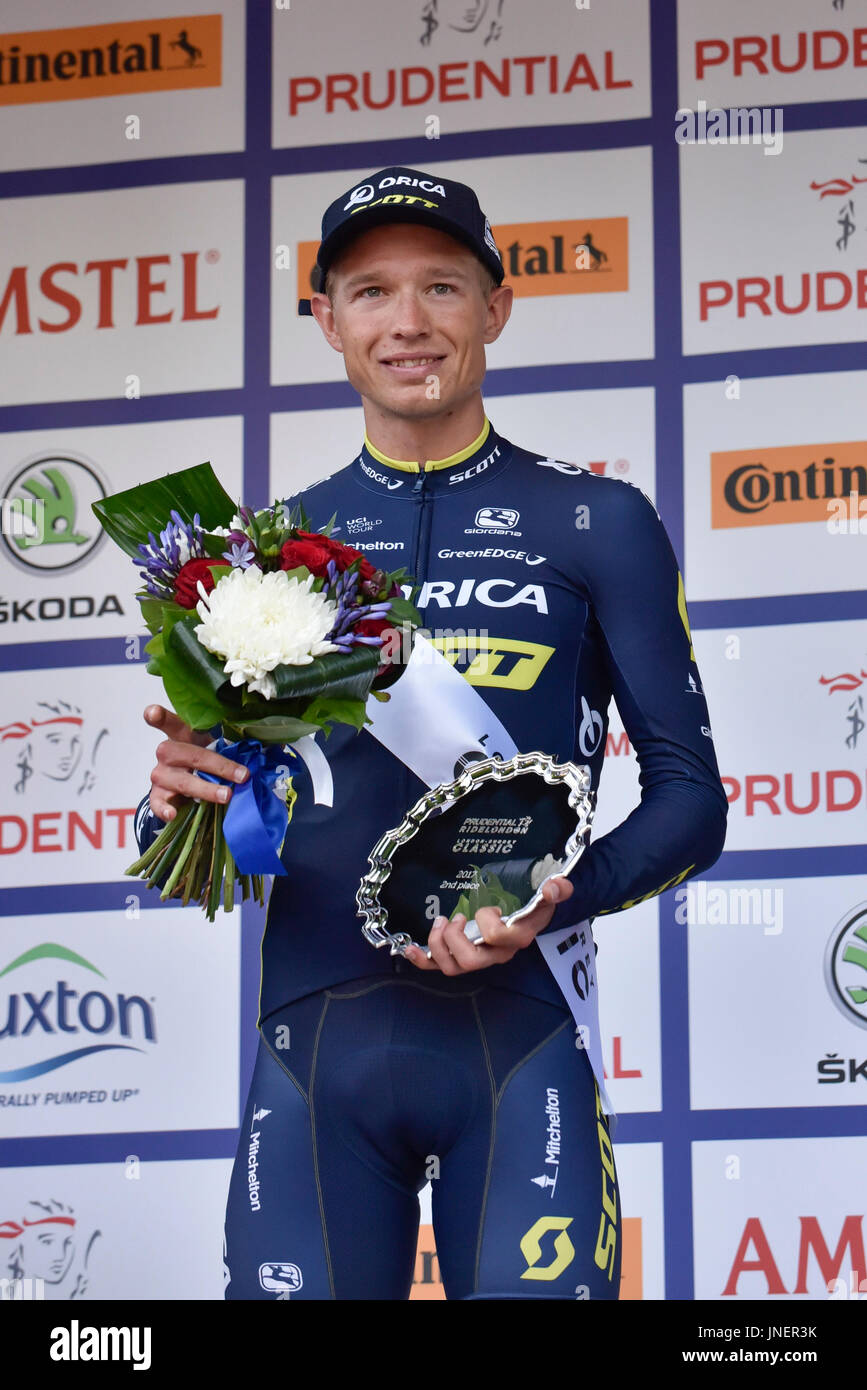 London, UK. 30 July 2017. Magnus Neilson Cort, Team Orica Scott, second ...