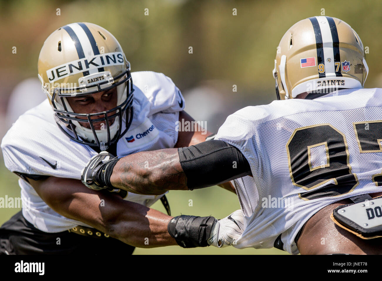 July 30, 2017 - New Orleans Saints offensive lineman Alex Jenkins (74 ...