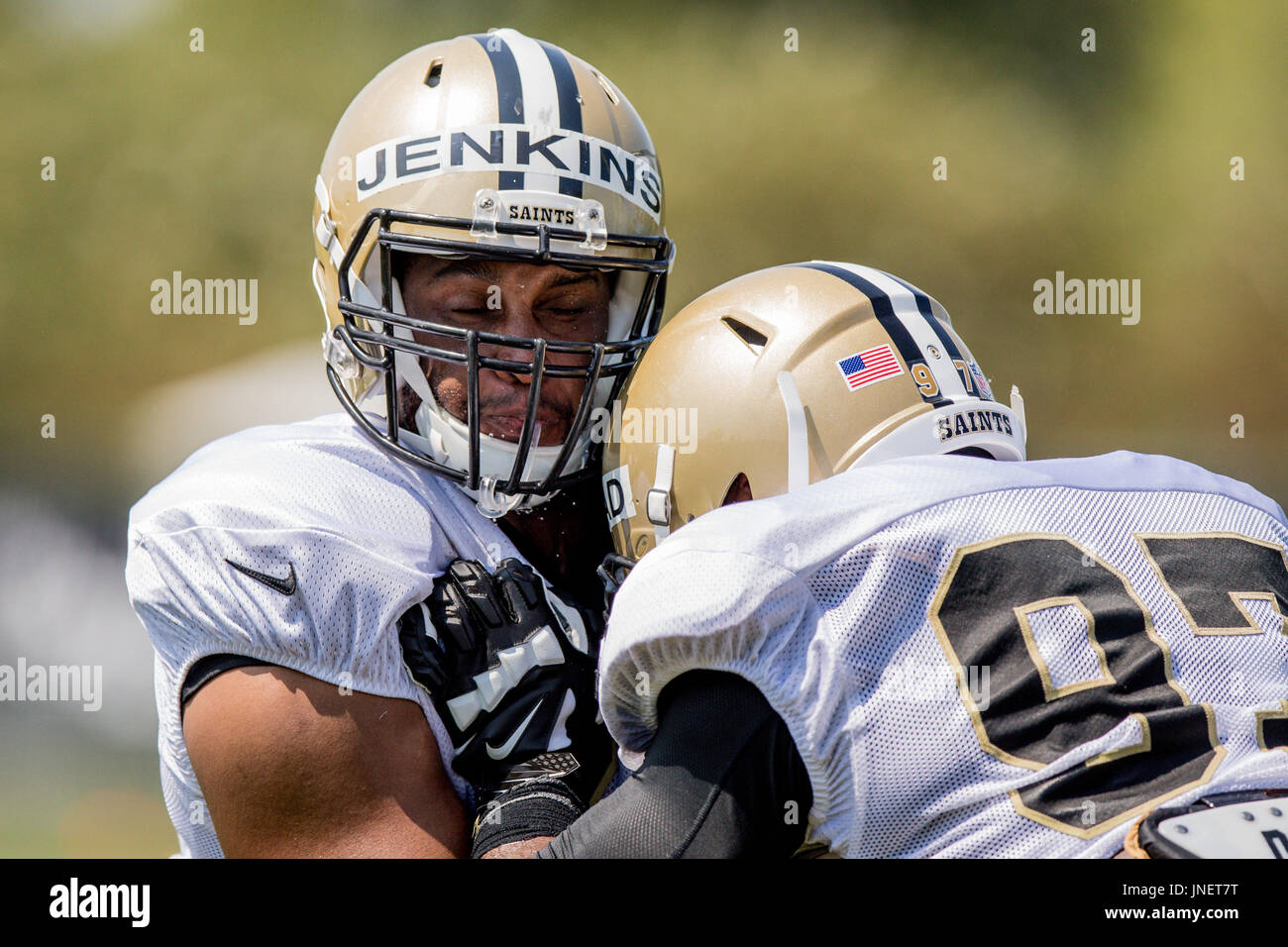 July 30, 2017 - New Orleans Saints offensive lineman Alex Jenkins (74 ...
