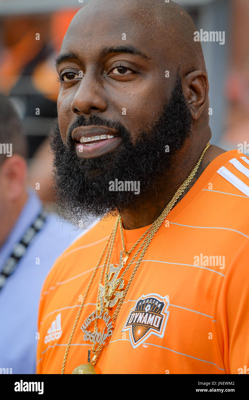 29 July 2017 - Hip hop artist Trae The Truth lights off the ceremonial ...