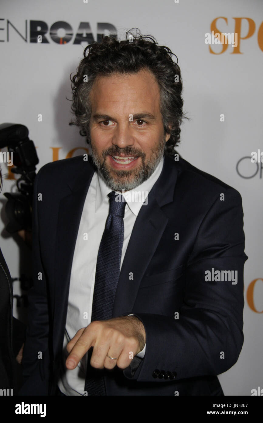 Mark Ruffalo 11/03/2015 The Los Angeles special screening of "Spotlight ...