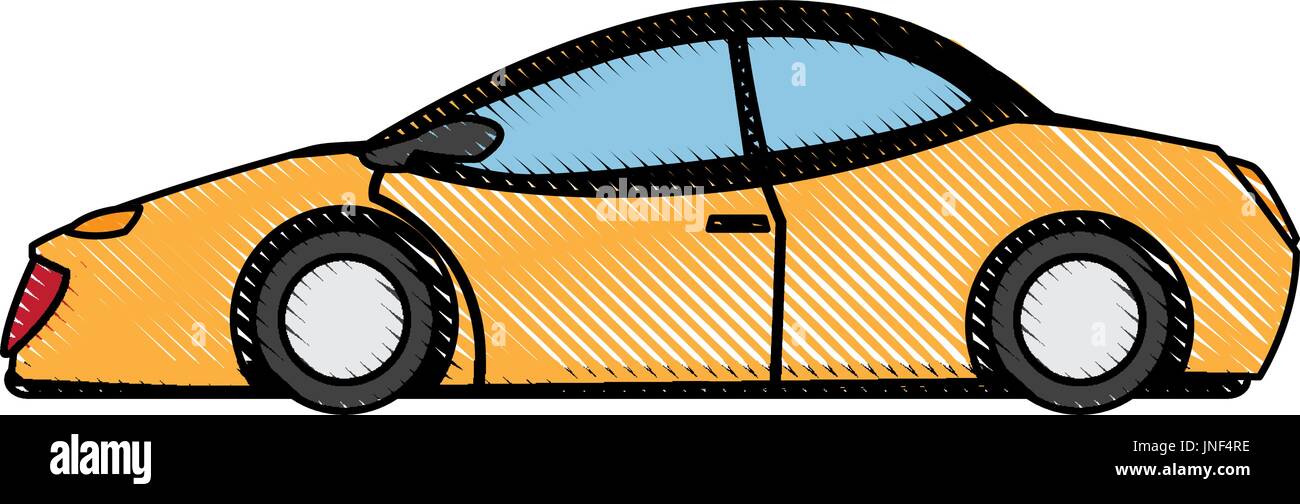 futuristic car vehicle smart autonomous side view Stock Vector Image ...