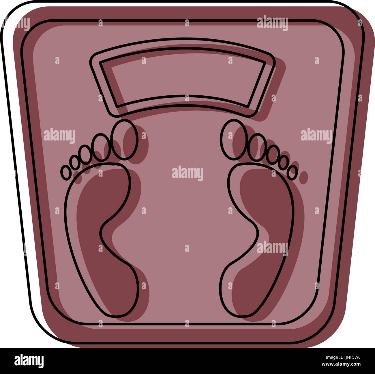 footprints on bathroom scale display Stock Vector Image & Art - Alamy