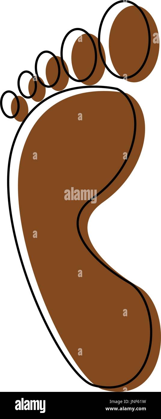 human footprint person step icon on white background Stock Vector Image ...