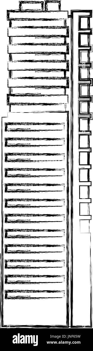 modern building high structure urban exterior Stock Vector Image & Art ...