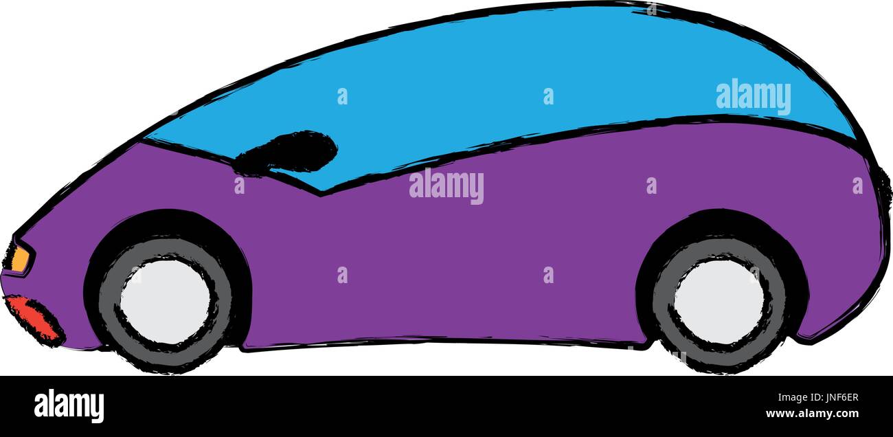 futuristic car vehicle smart autonomous side view Stock Vector Image ...