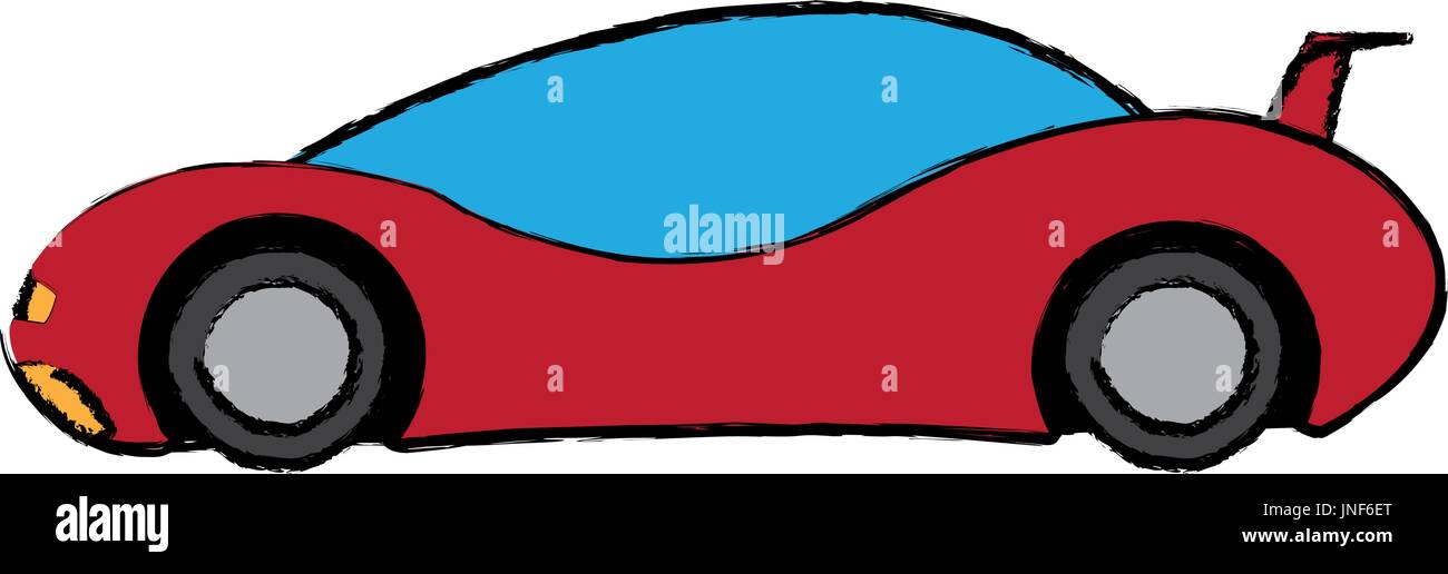 futuristic car vehicle smart autonomous side view Stock Vector Image ...