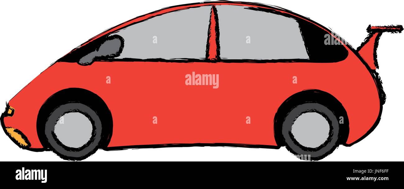 futuristic car vehicle smart autonomous side view Stock Vector Image ...