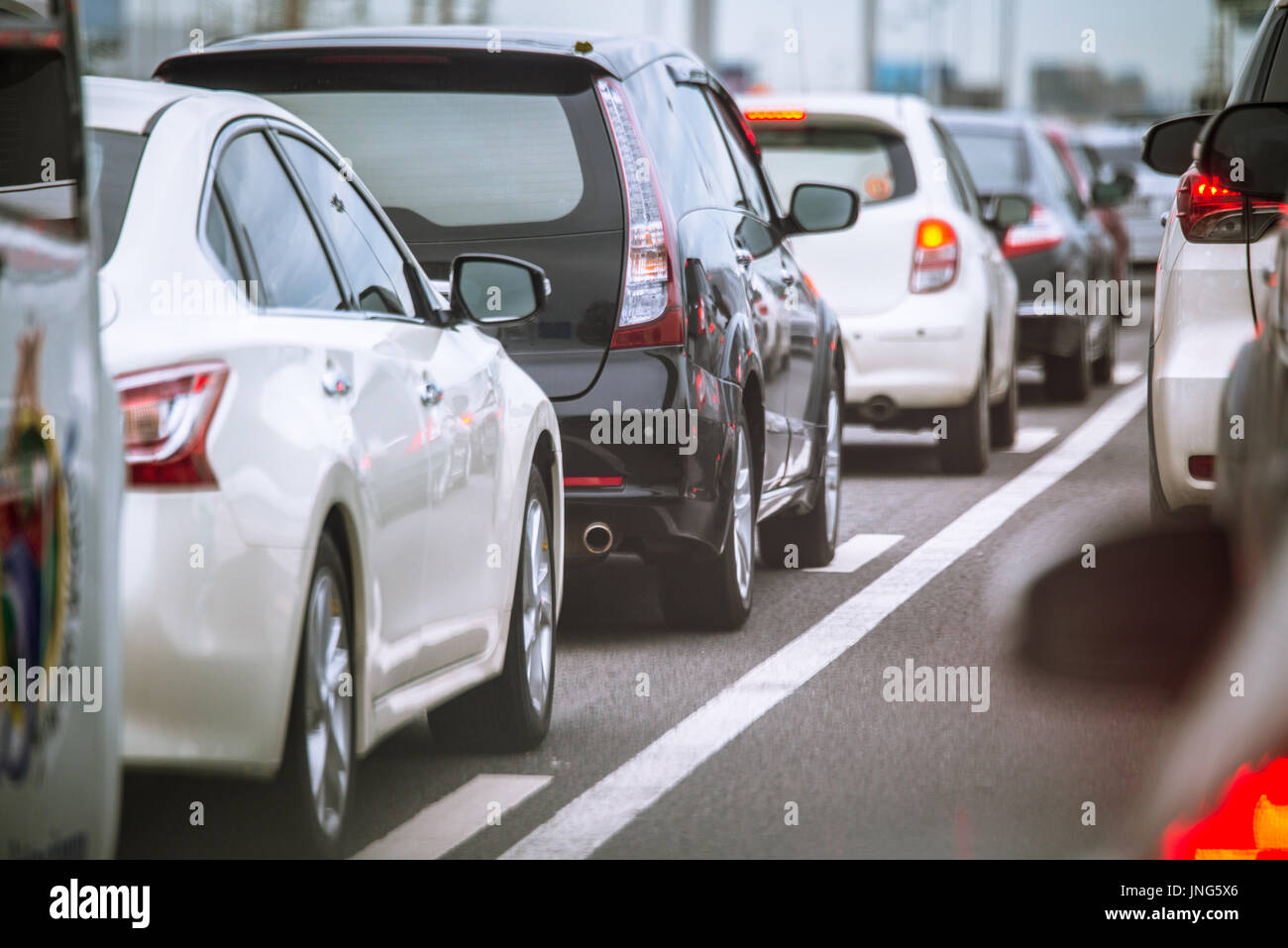 urban traffic jam in city street Stock Photo - Alamy