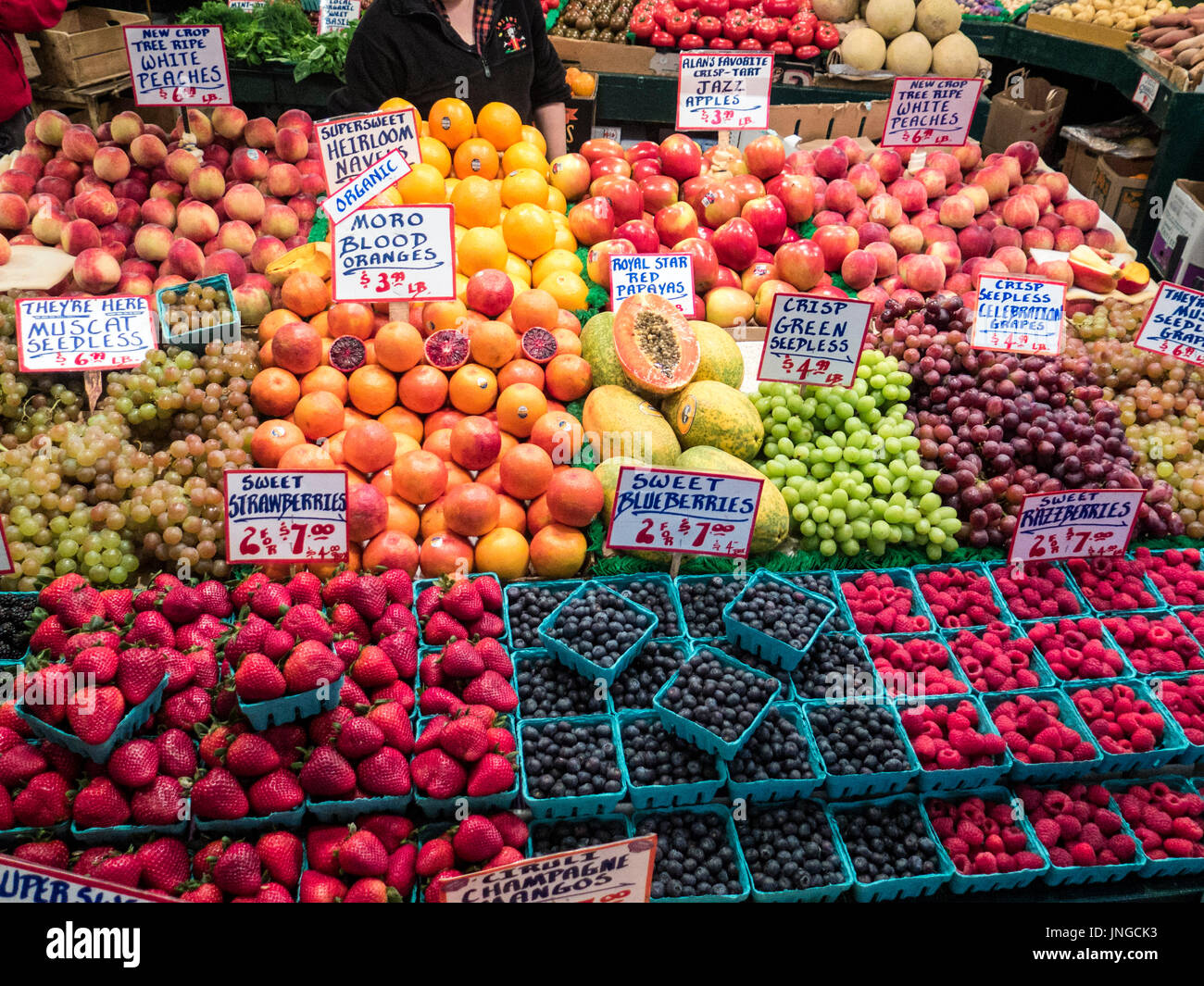 Fruit on display at Public Market; Seattle Stock Photo - Alamy
