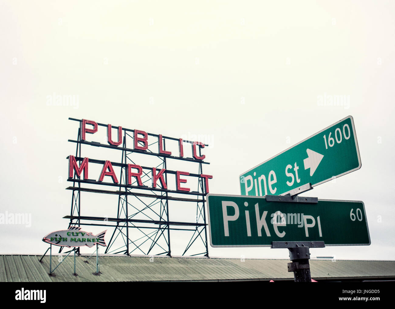 sign at the Pike Place Market in Seattle Stock Photo - Alamy