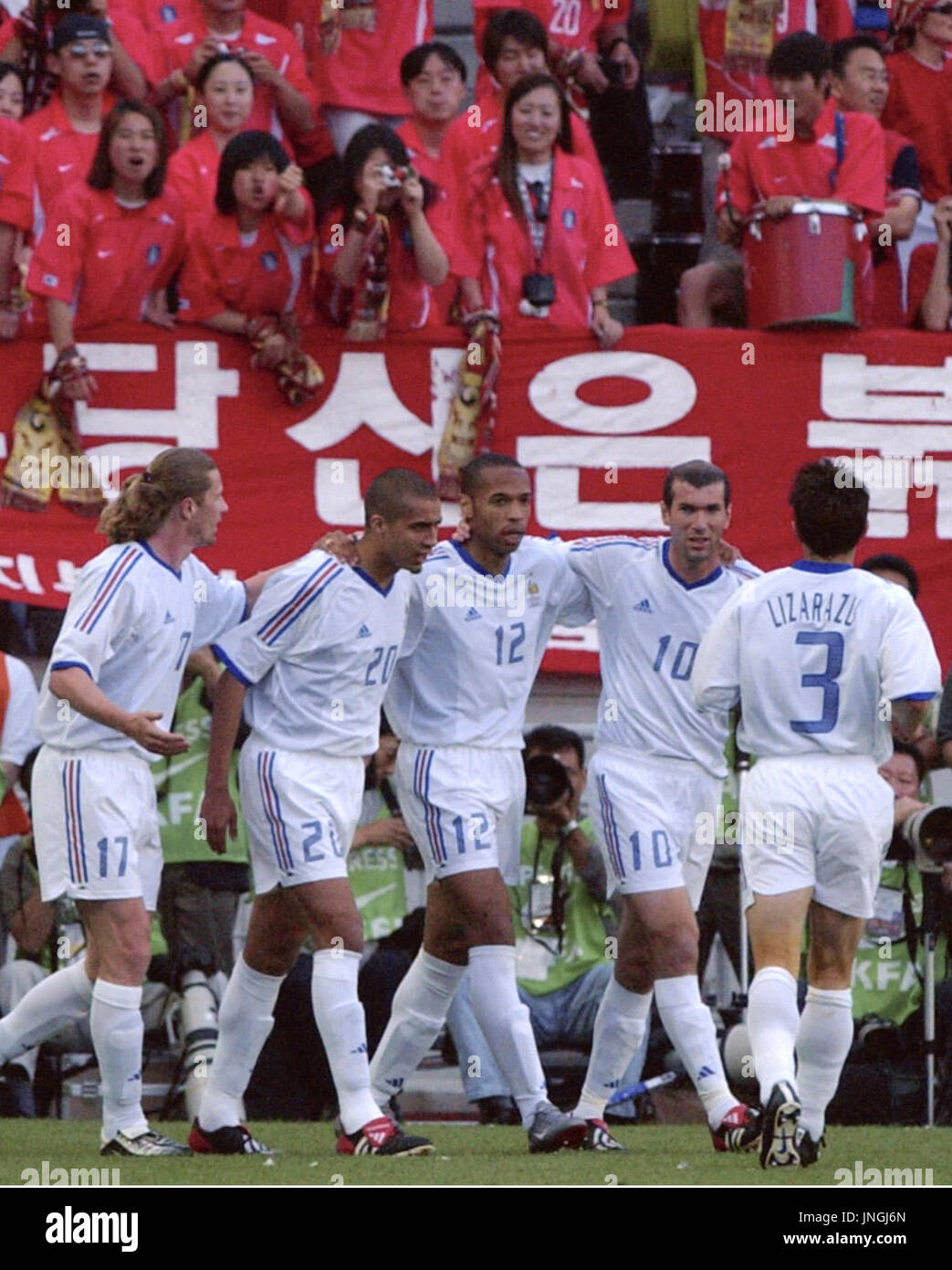 SUWON, South Korea - David Trezeguet of France celebrates with his ...