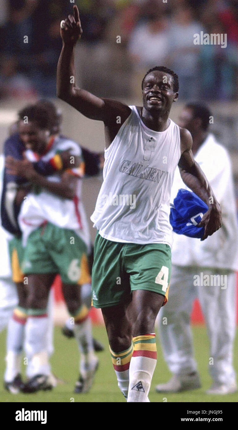 Senegal's Malick Diop jubilant after Senegal's 1-0 victory over ...