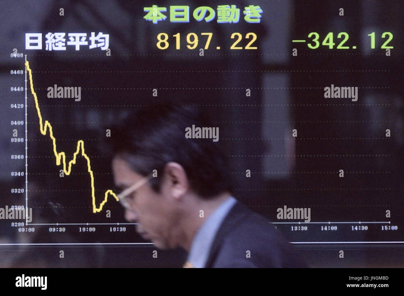 TOKYO, Japan - A stock price board at a brokerage house in Tokyo's ...