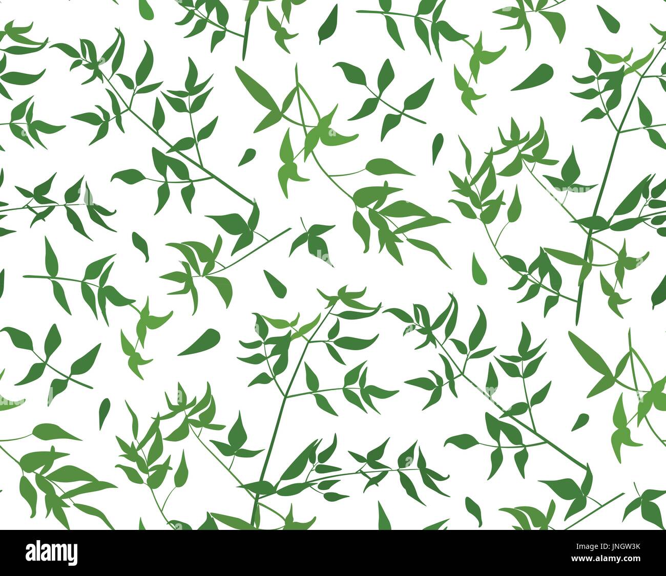 Seamless pattern Vine leaf different branches foliage natural twig ...