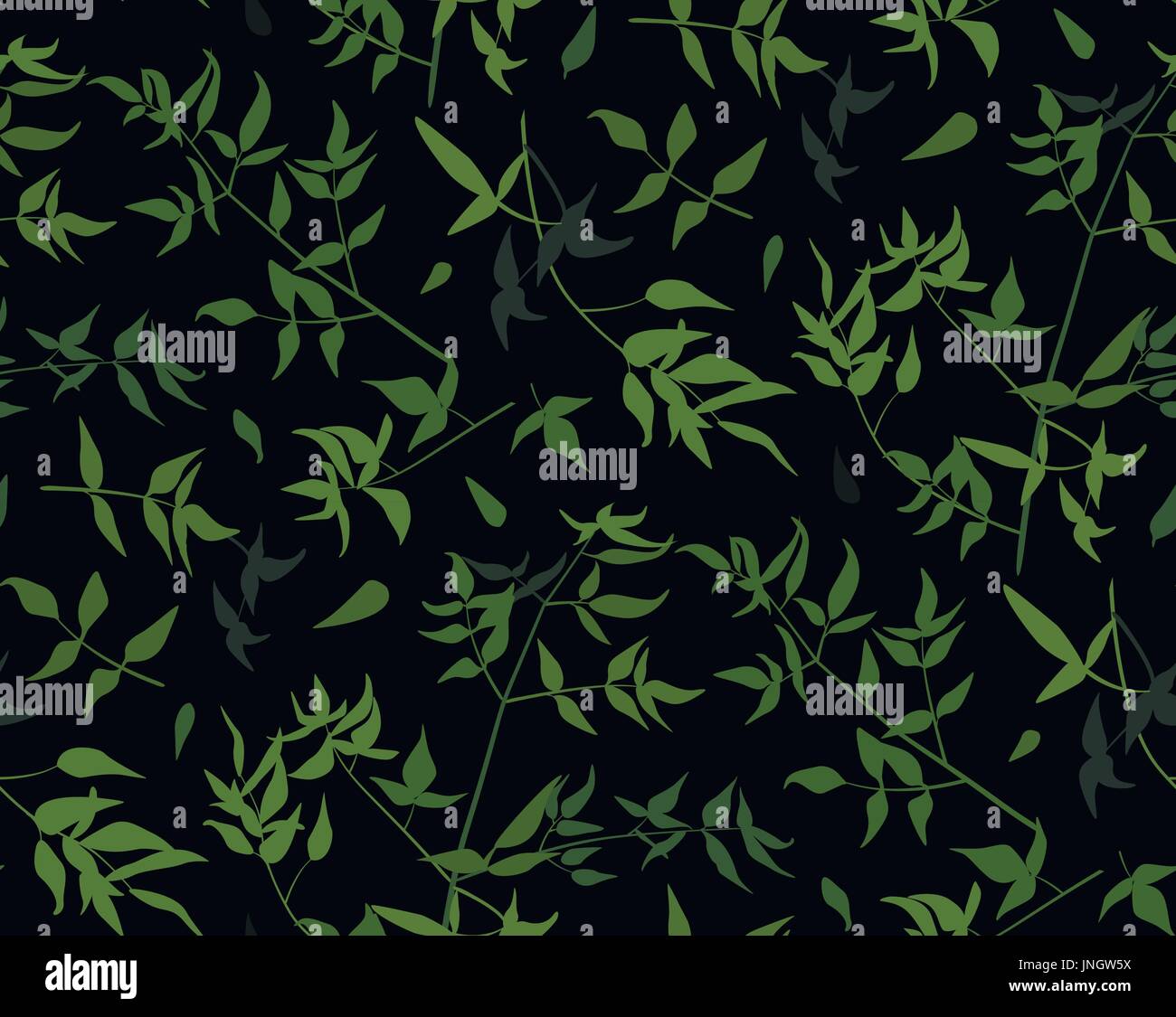 Seamless pattern Vine leaf different branches foliage natural fall ...