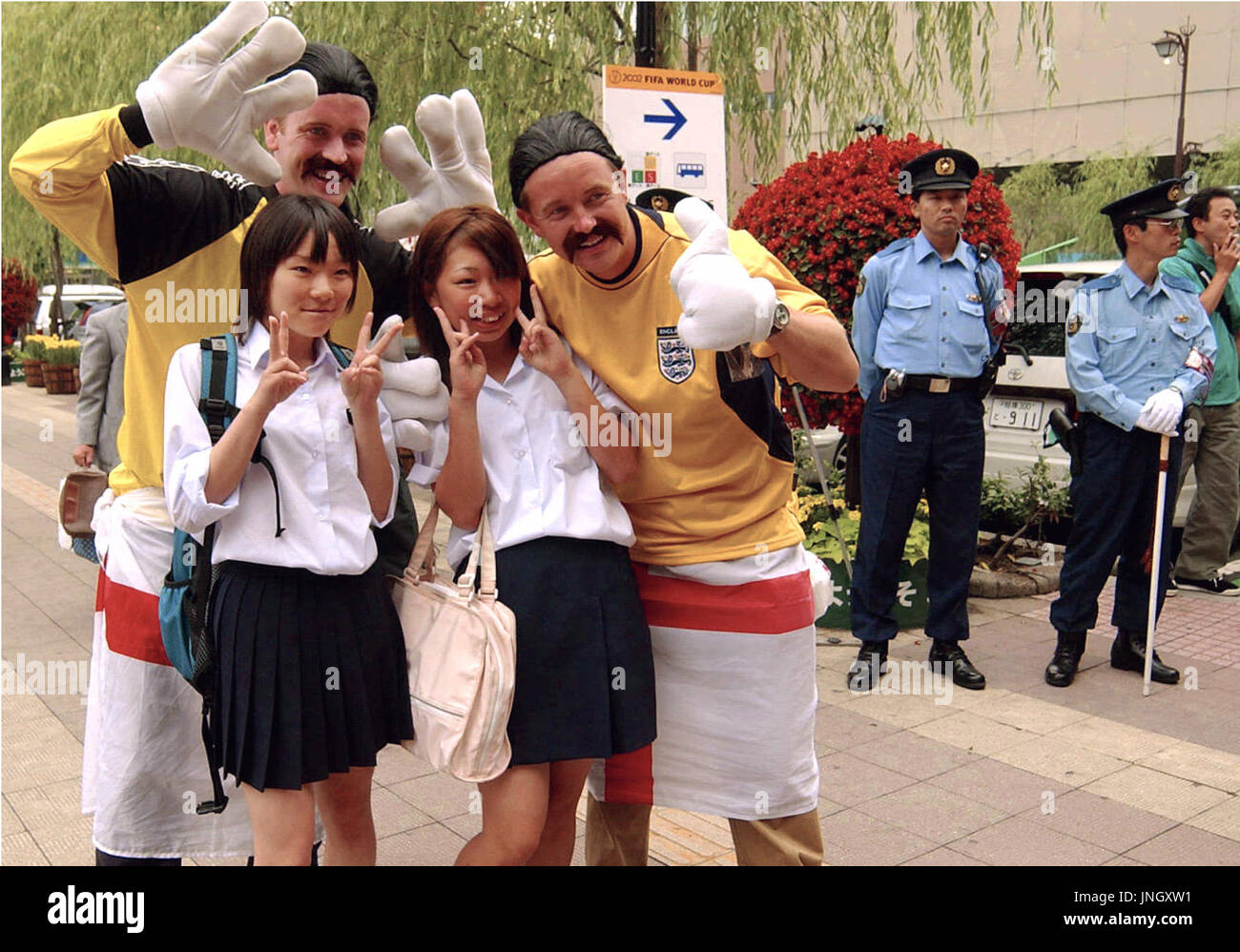 NIIGATA, Japan - England supporters dressed as goalkeeper David Seaman ...