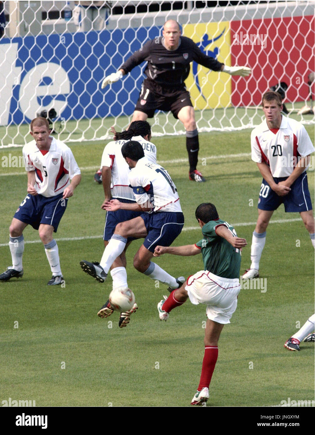 CHONJU, South Korea - Mexico's Cuauhtemoc Blanco (foreground) takes a ...