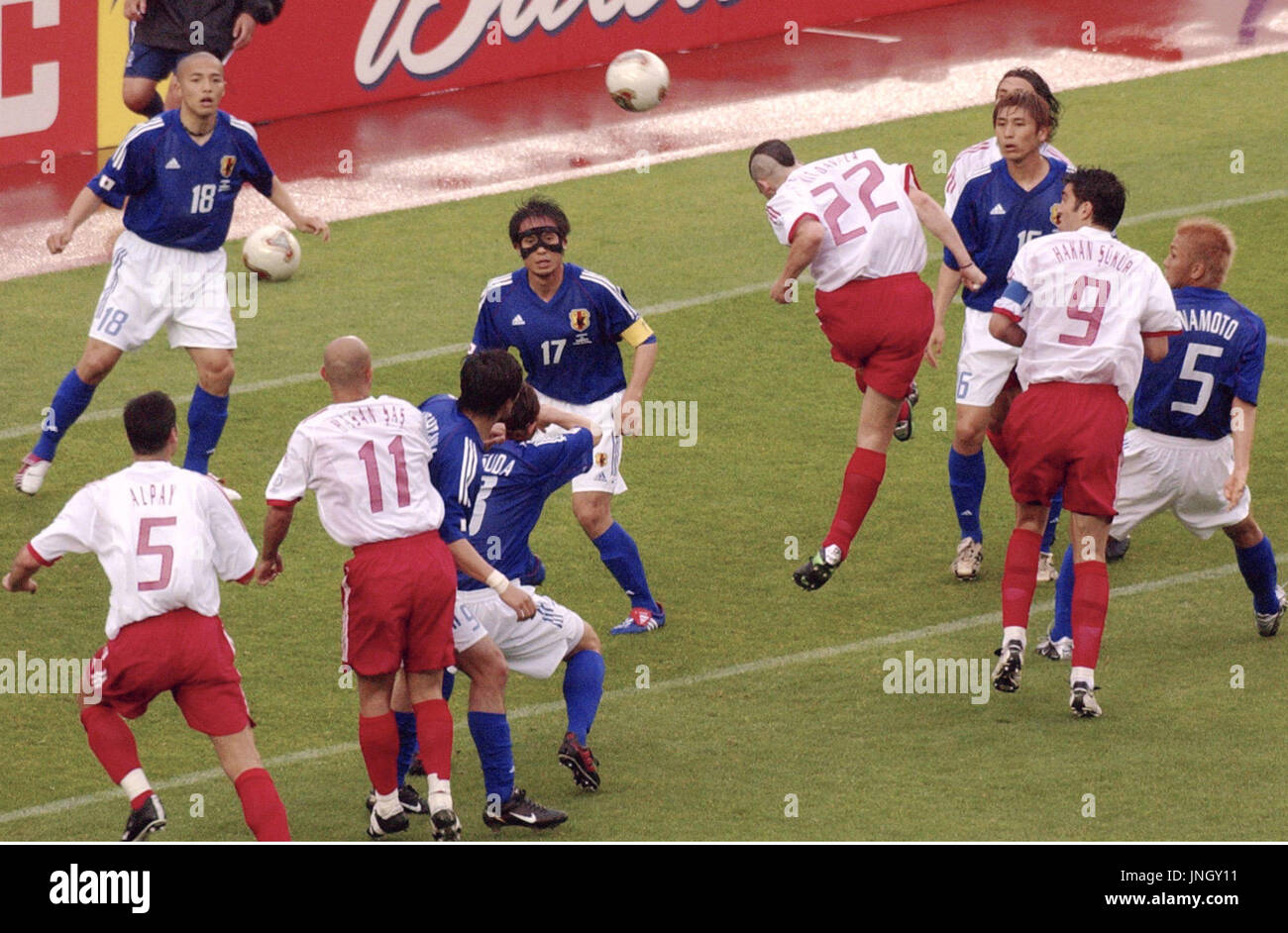 FIFU, Japan - Turkey midfielder Umit Davala (22) scores with a header ...