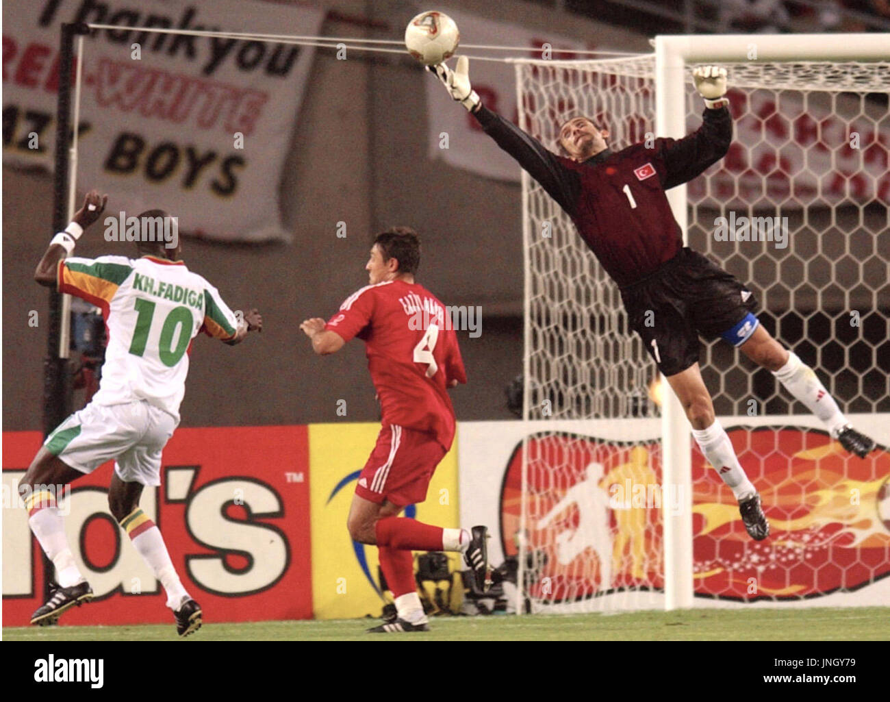OSAKA, Japan - Turkey goalkeeper Rustu Recber in action during the ...