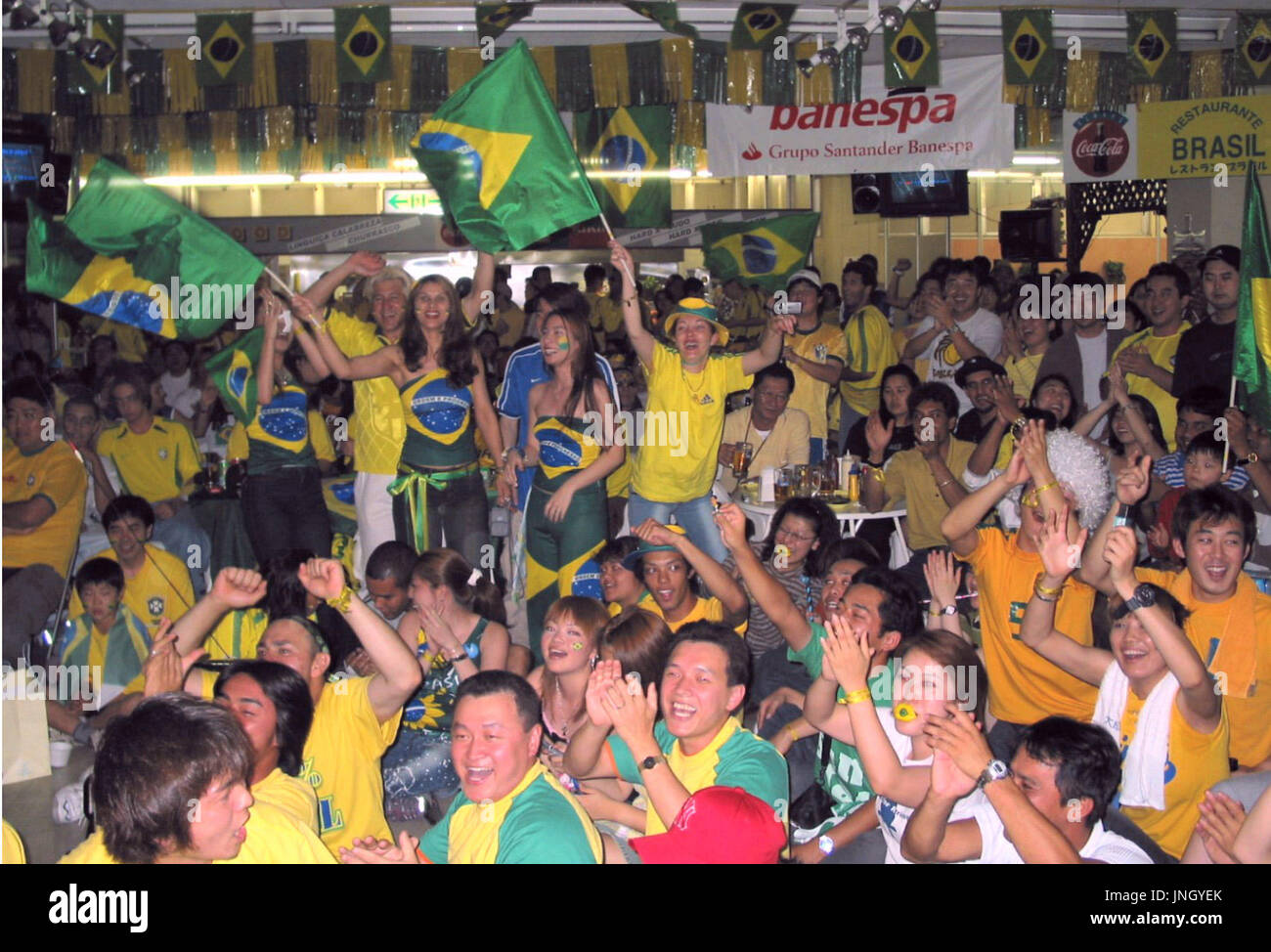 OIZUMI, Japan - Japanese Brazilians cheer for Brazil in Oizumi, Gunma ...