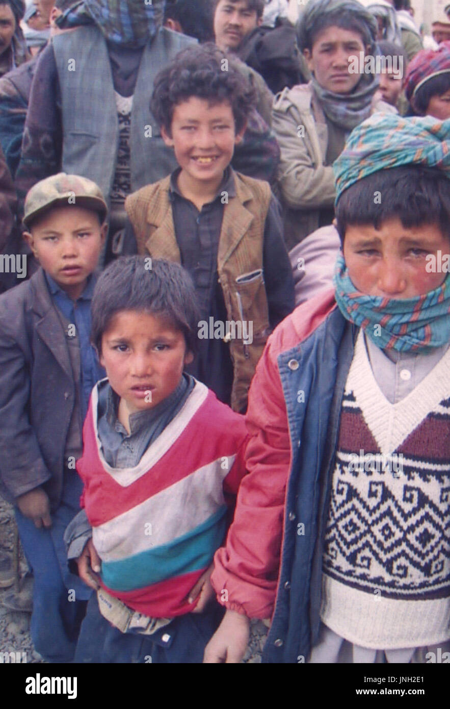 OSAKA, Japan - Afghan children pose for a photographer in Kabul. The ...