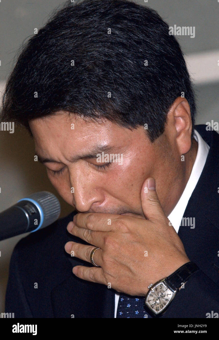 TOKYO, Japan - Nippon Meat Packers Inc. President Hiroji Osoko weeps ...