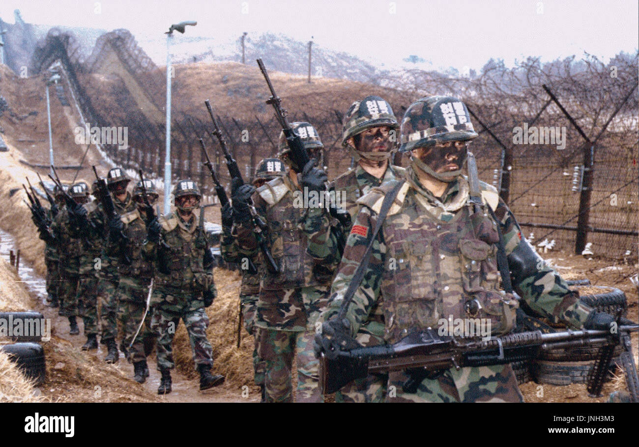 SEOUL, South Korea - South Korean soldiers patrol Oct. 17 at the ...