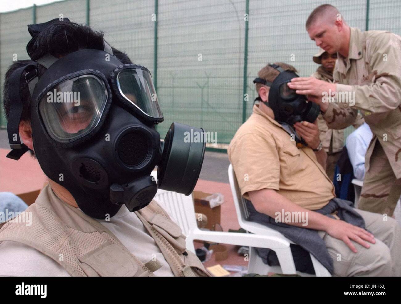 CAMP HAMMER, Kuwait - Journalists from various countries attached to ...