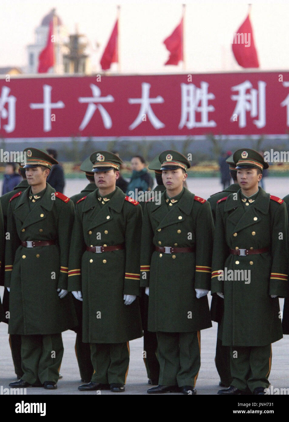 BEIJING, China - Security police officers on alert at Beijing's ...