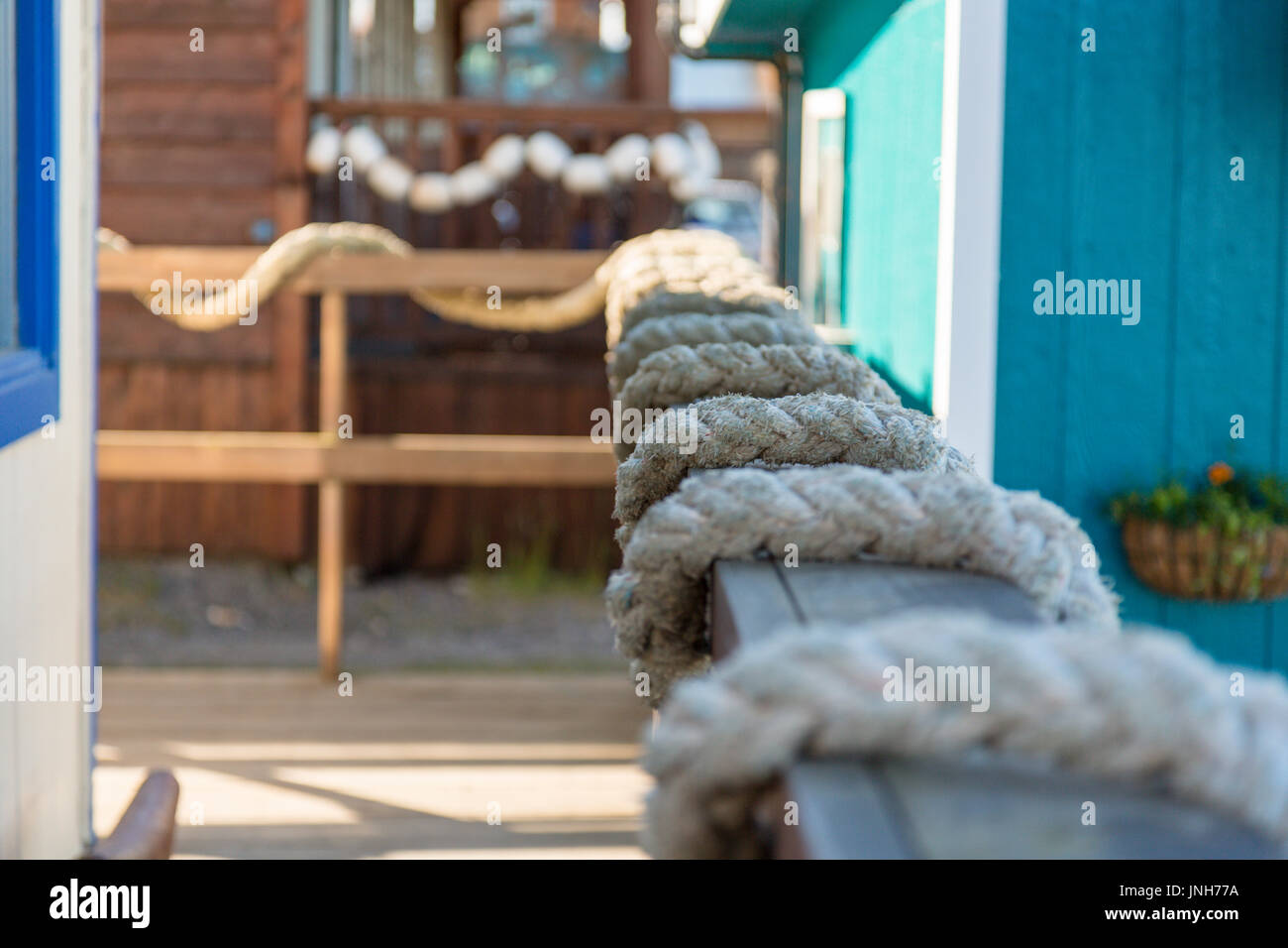 Rope handrail hi-res stock photography and images - Alamy