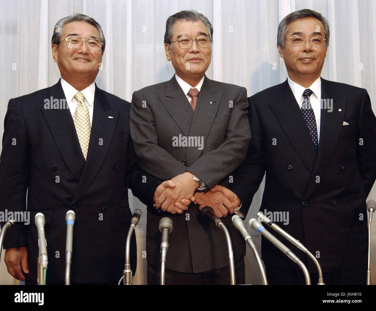 TOKYO, Japan - Hideki Nakao (L), president of Daiko Advertising Inc ...