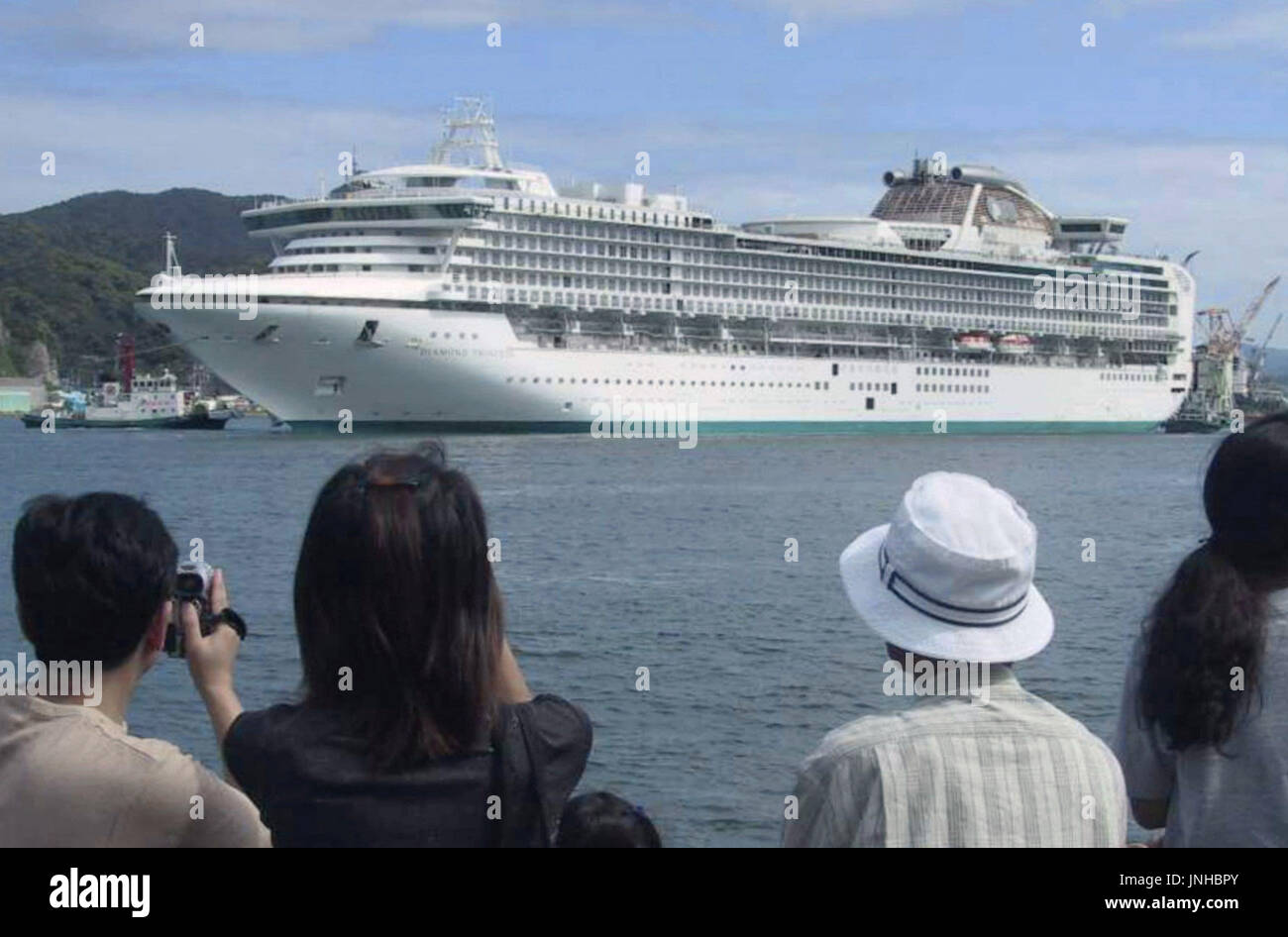 NAGASAKI, Japan - The 113,000-ton luxury liner Diamond Princess, built ...