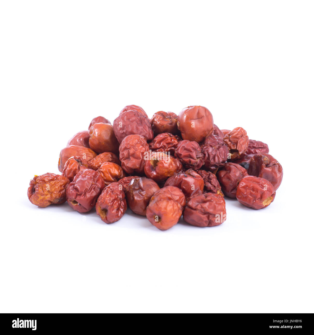 dried jujube fruits, chinese herbal medicine isolated on white ...