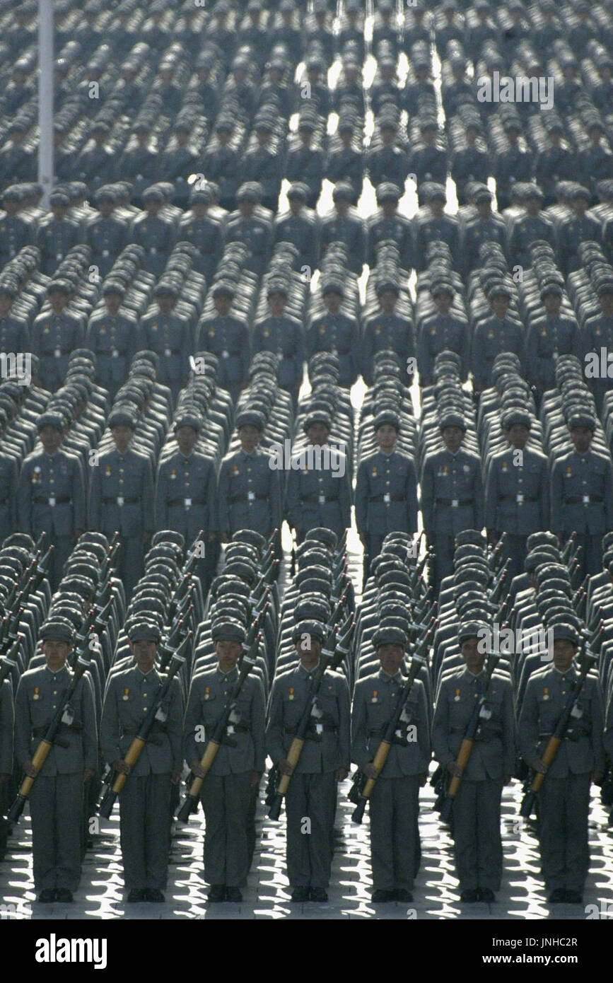 TOKYO, Japan - Downtown Pyongyang parade commemorating the 70th ...