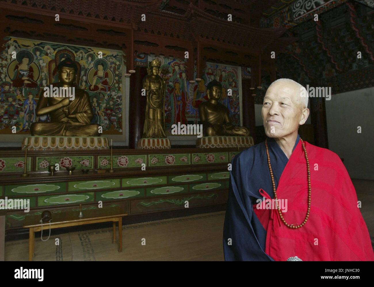 TOKYO, Japan - A monk from temple Pohyon at Mt. Myohyang. The photo was ...