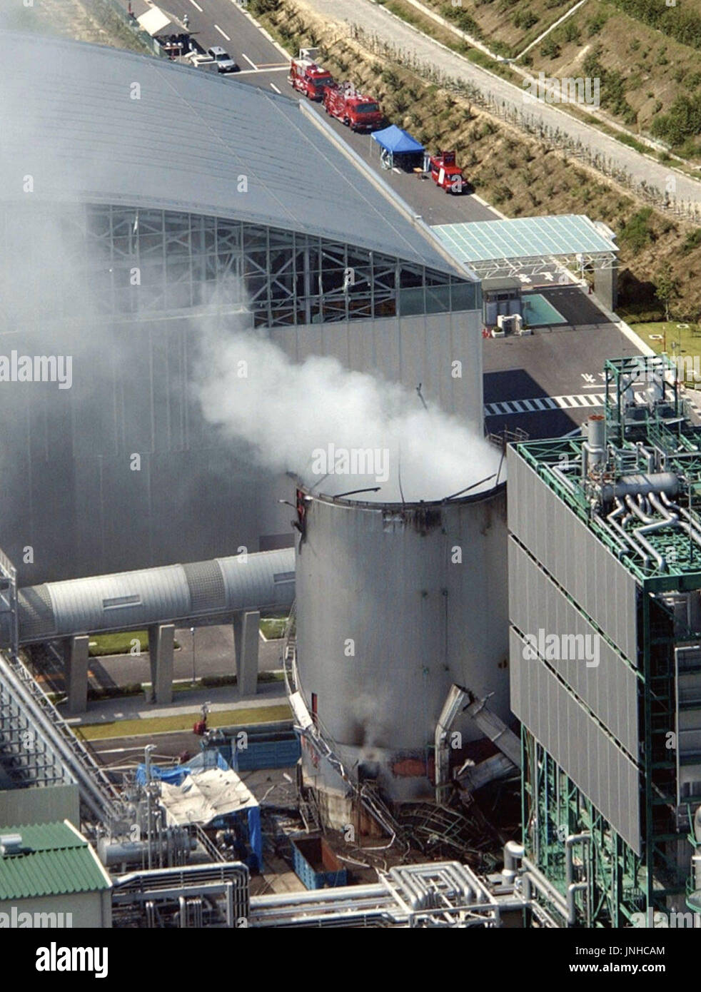 TADO, Japan - A fuel storage silo at the Mie refuse-derived fuel power ...