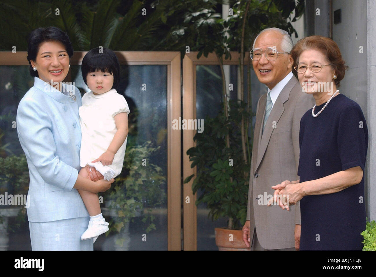 TOKYO, Japan - Princess Masako (L) visits her parents (R) in Tokyo's ...