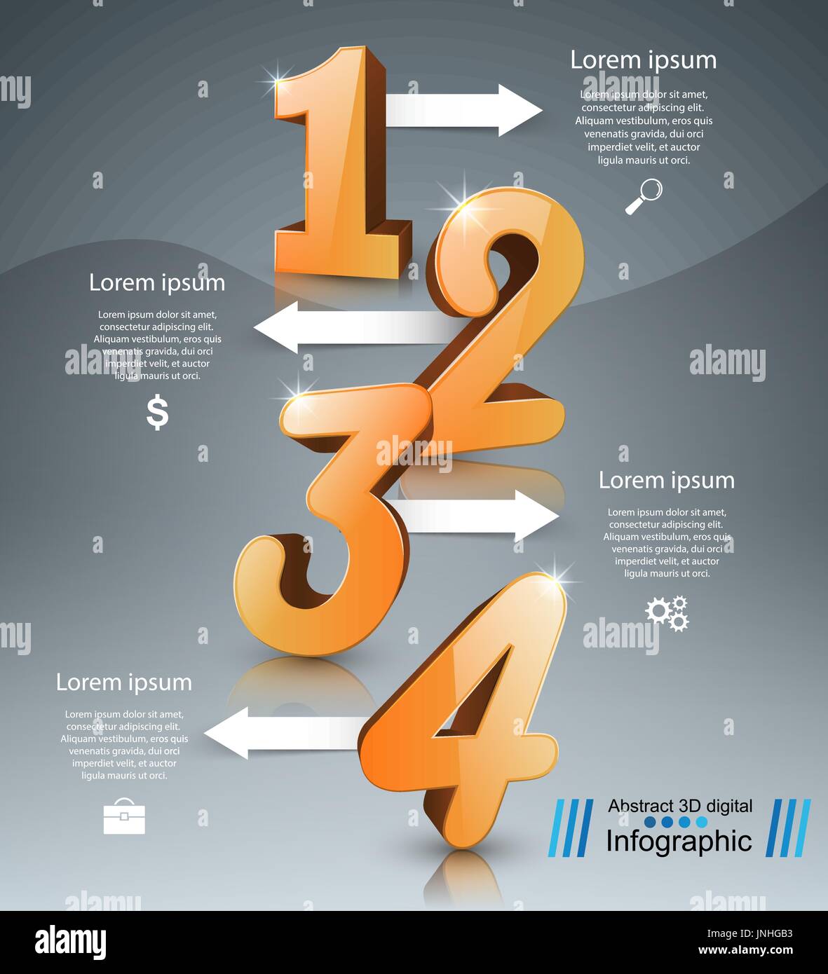 Business infographic. Number icon Stock Vector Image & Art - Alamy