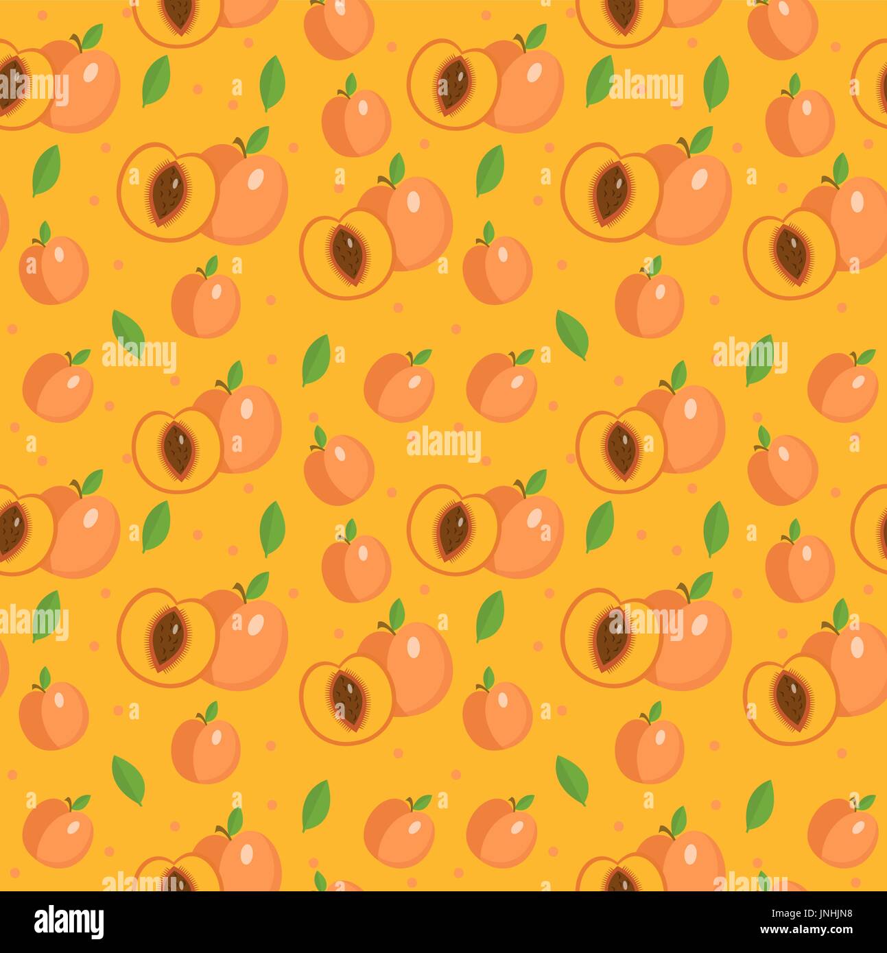 Peach seamless pattern. Apricot endless background, texture. Fruits ...