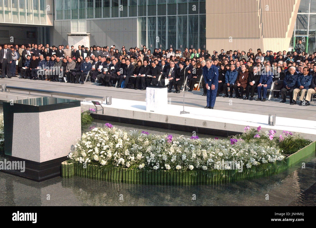 KOBE, Japan - Locals attend a memorial event for the 1995 Great Hanshin ...