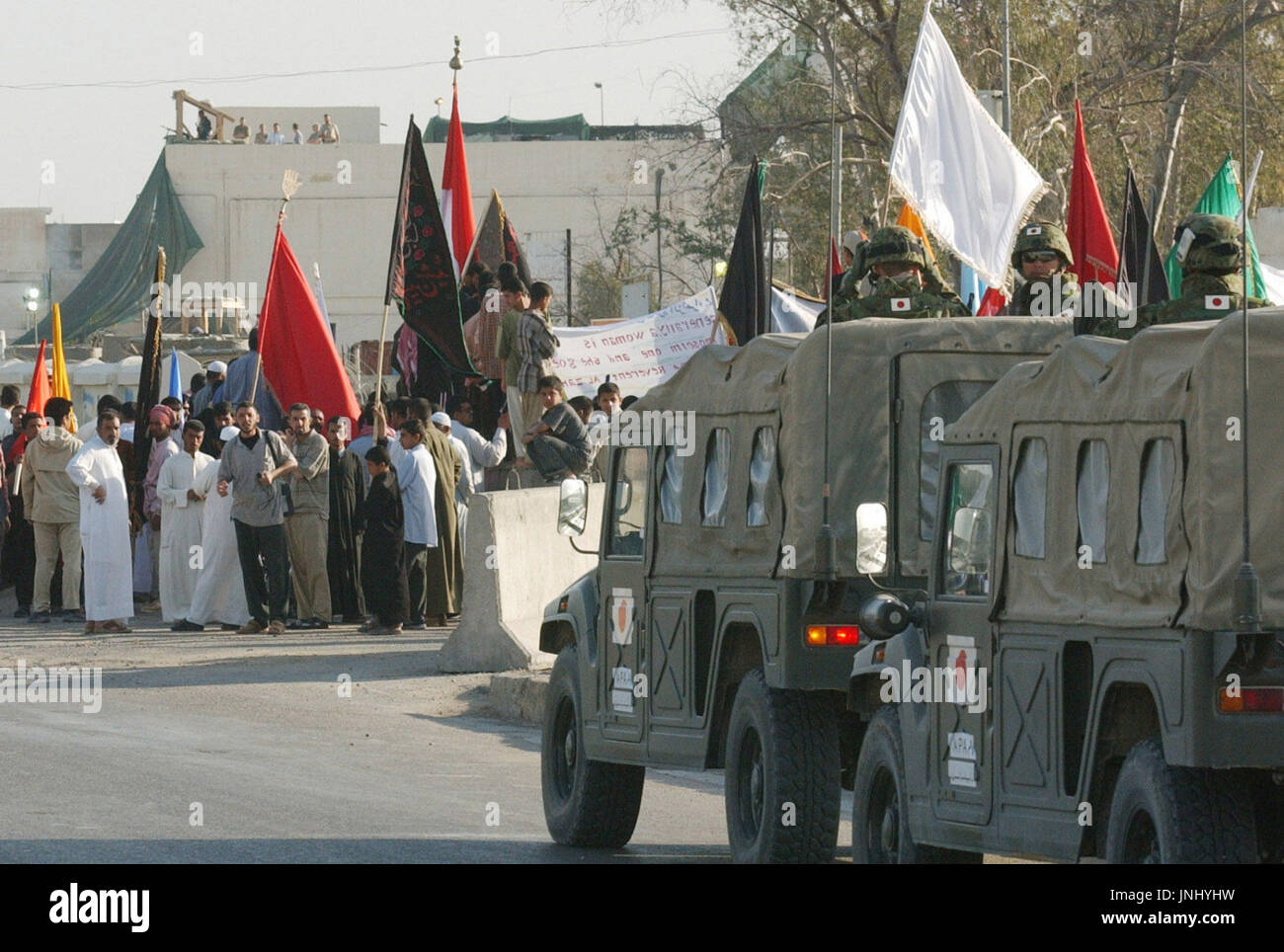 SAMAWAH, Iraq - A Japanese Ground Self-Defense Force's vehicle is ...