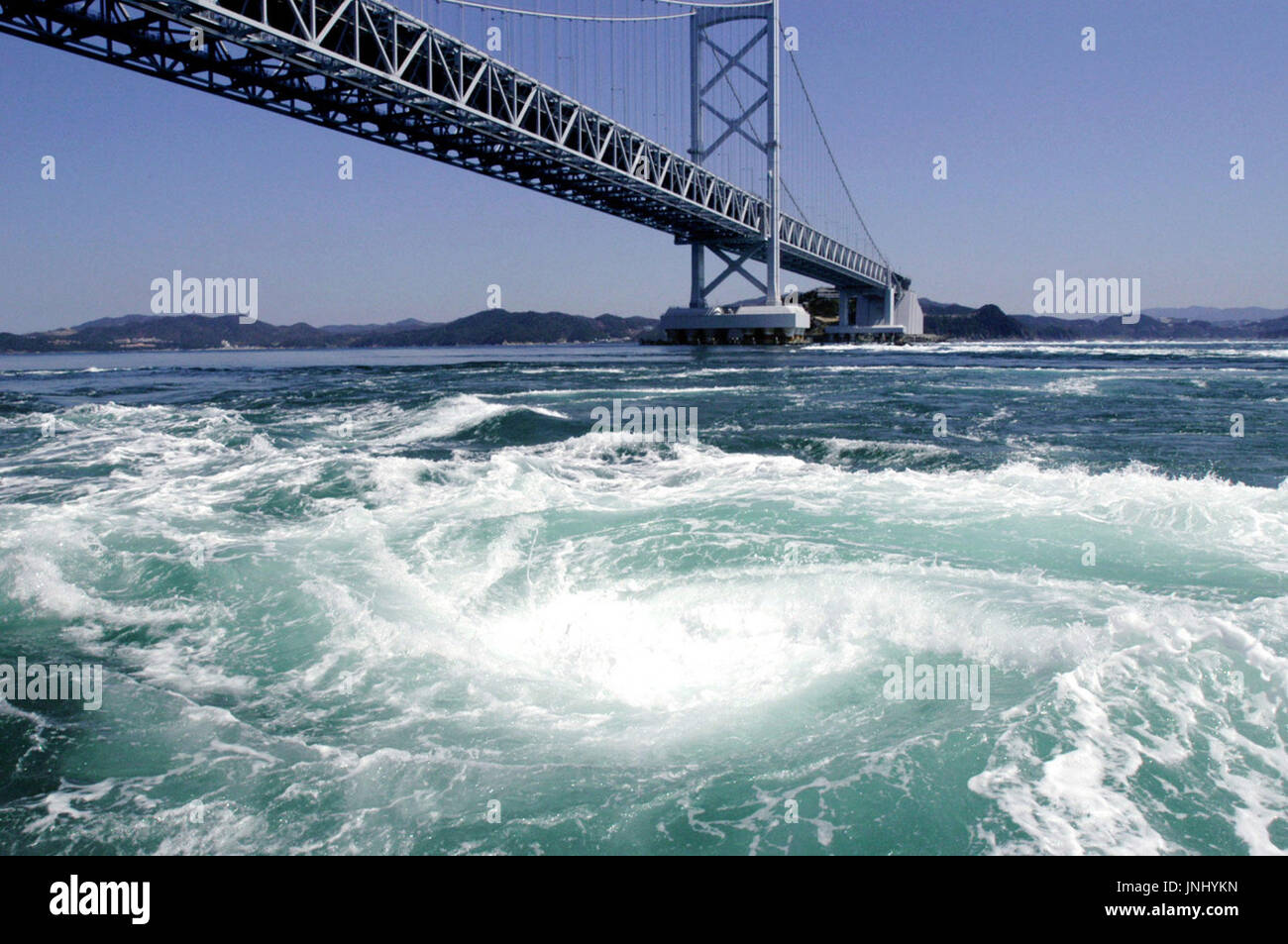 NARUTO, Japan - A whirlpool is seen April 5 under the Onaruto Bridge ...