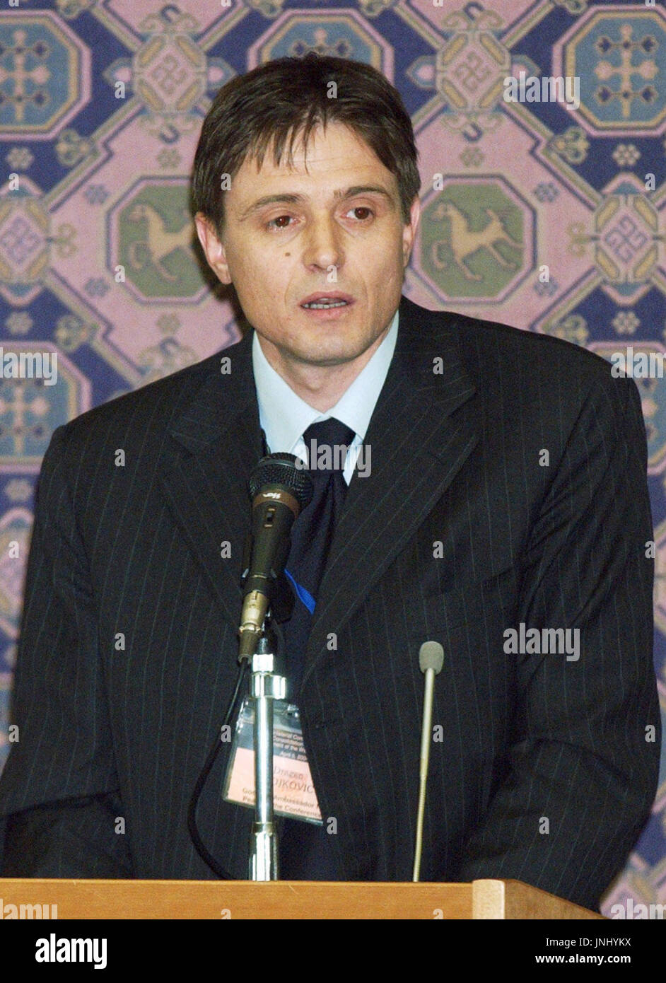 TOKYO, Japan - Soccer star Dragan Stojkovic speaks in Tokyo on April 5 ...
