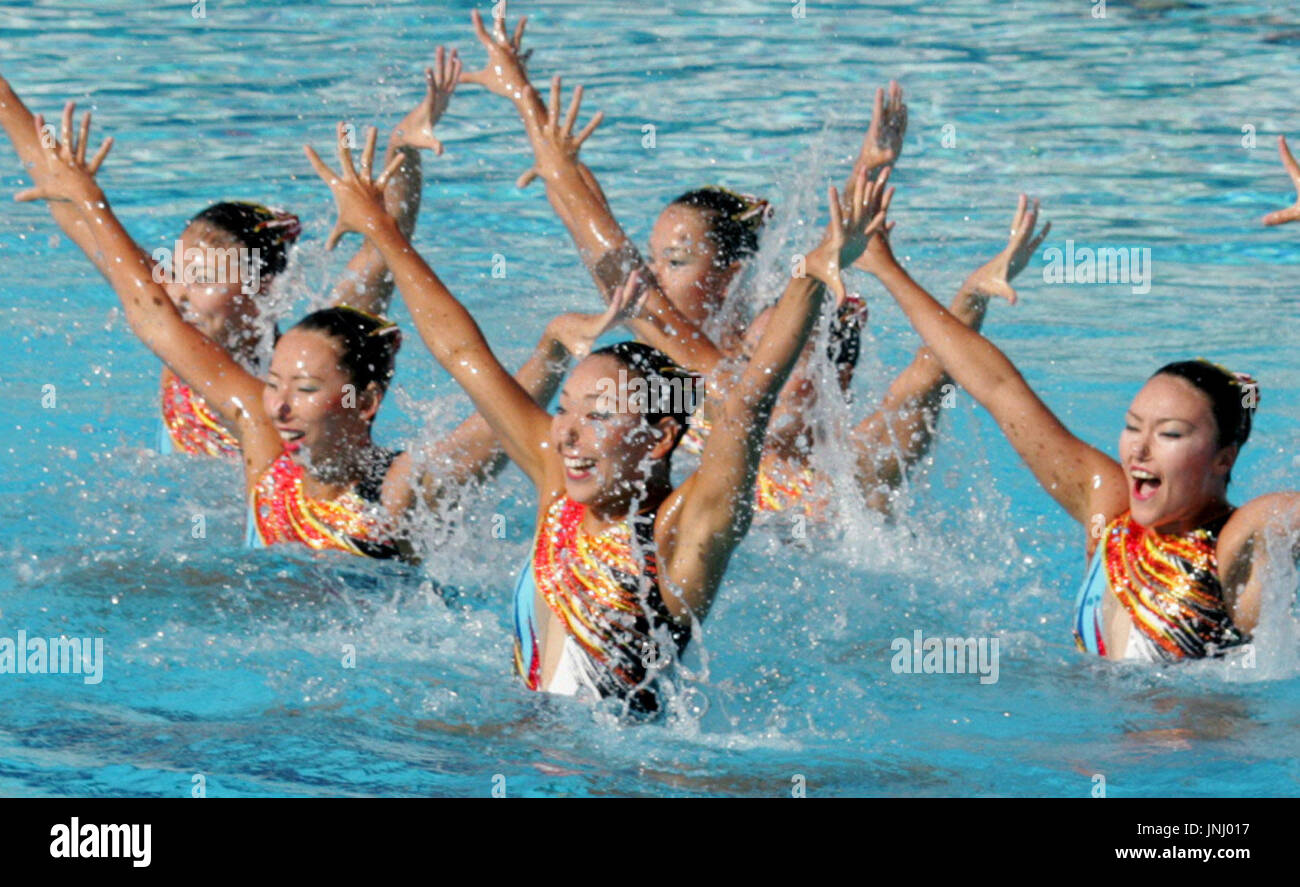 ATHENS, Greece - The Japanese synchronized swimming team placed second ...