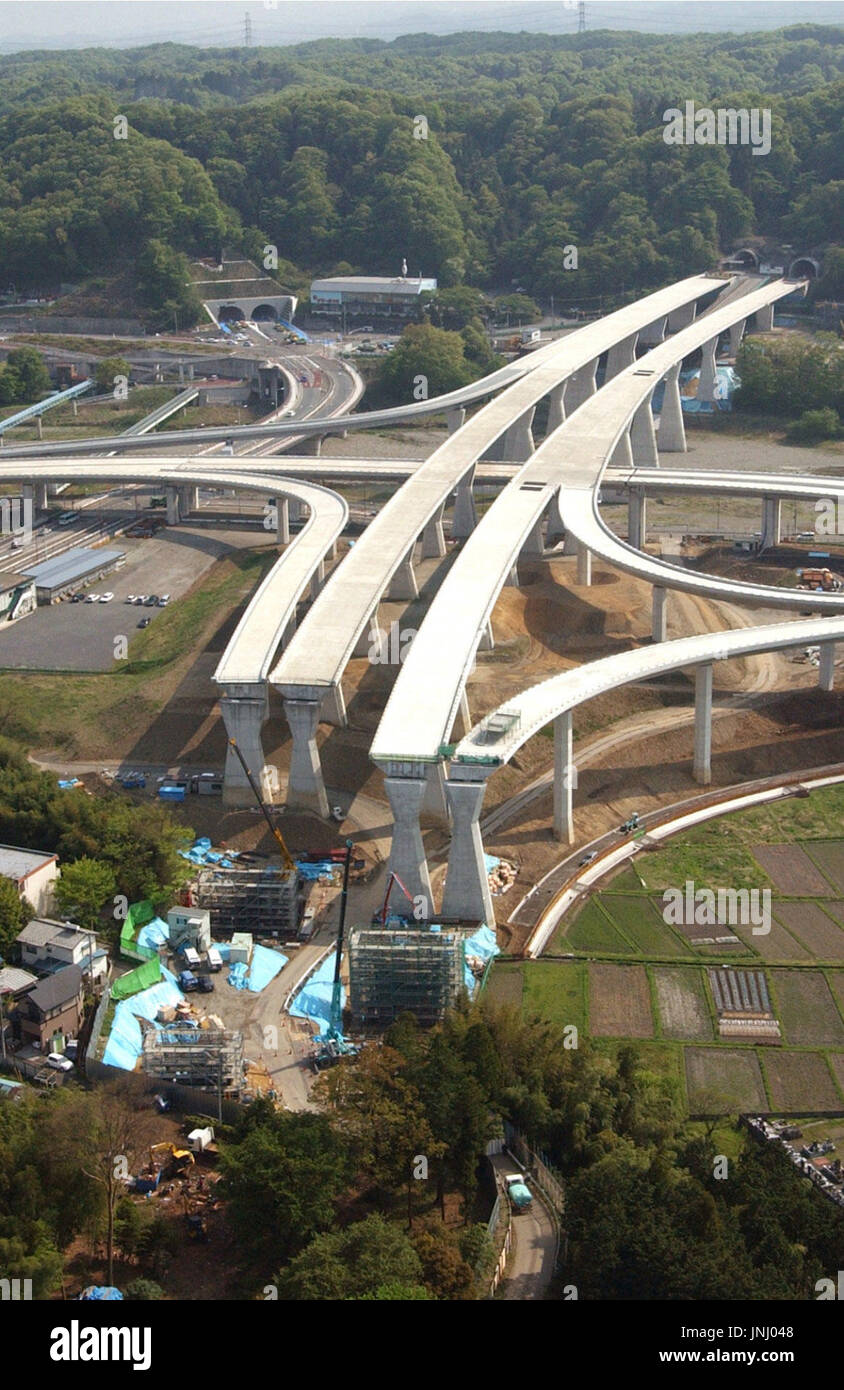 TOKYO, Japan - Photo taken April 20 shows the Akiruno Interchange in ...