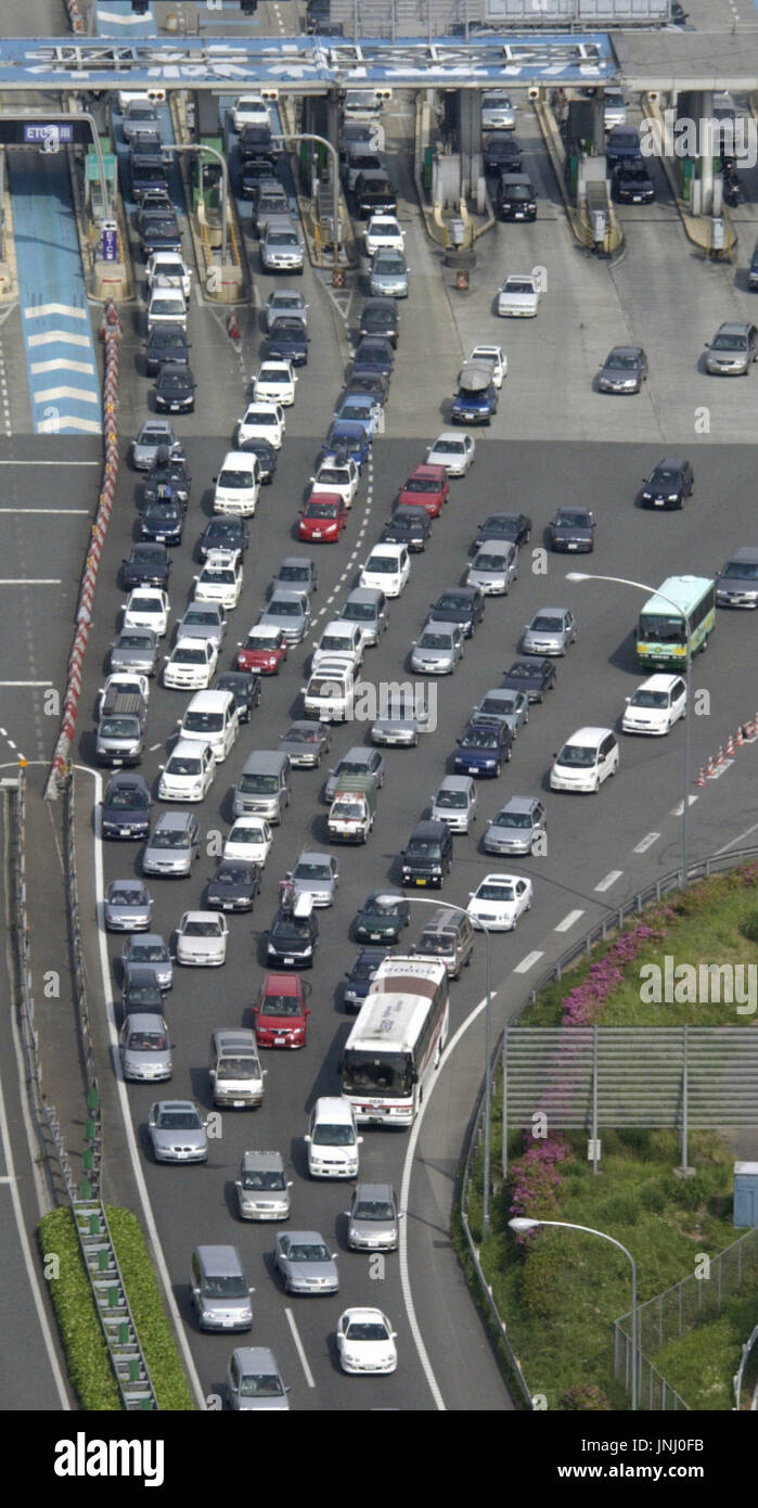TOKYO, Japan - Outbound vehicles from Tokyo during the Golden Week ...