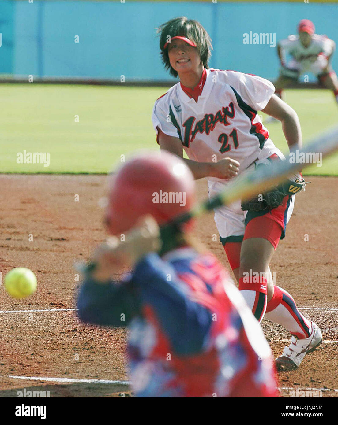 ATHENS, Greece - Japan's Hiroko Sakai throws a pitch during her team's ...