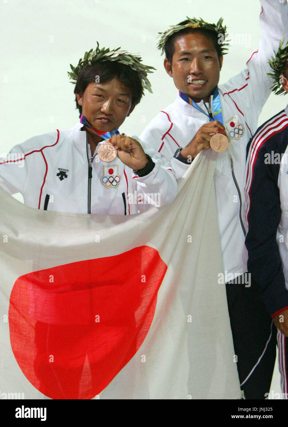 ATHENS, Greece -- Kazuto Seki (L) and Kenjiro Todoroki, who won the ...