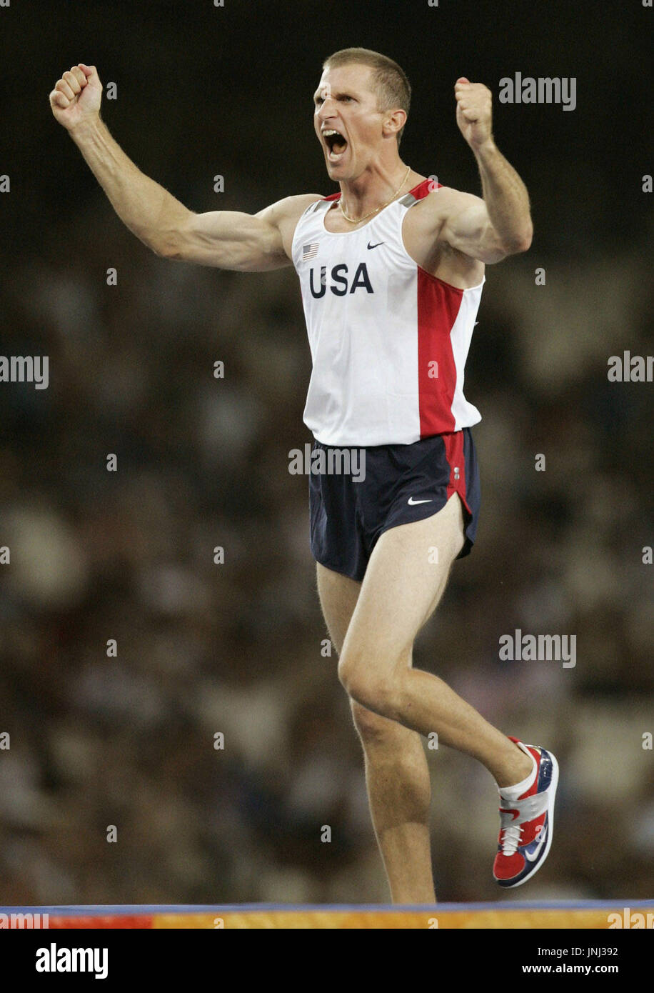 ATHENS, Greece - Timothy Mack of the United States reacts in ...